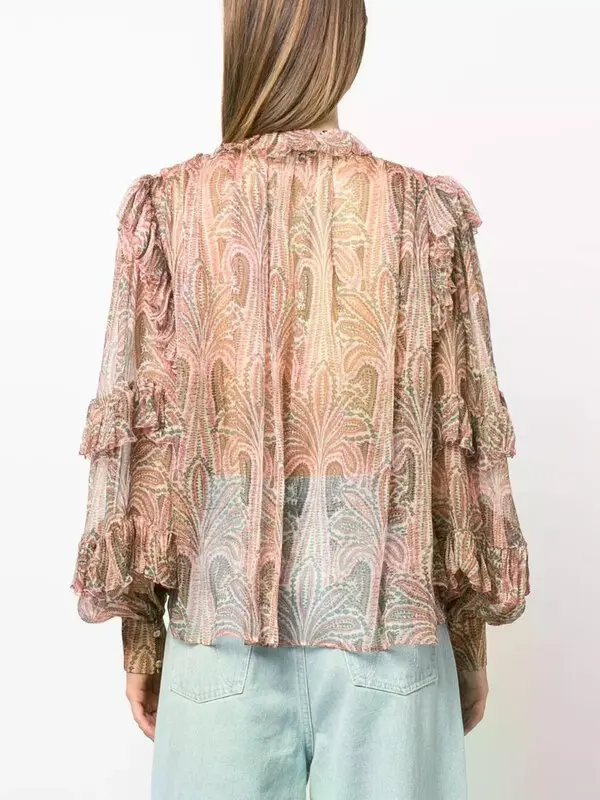 Etro Ruffled Paisley-print Silk Blouse