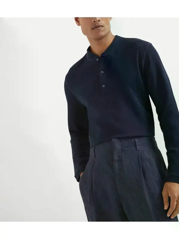 Brunello Cucinelli Long-sleeve Polo Shirt