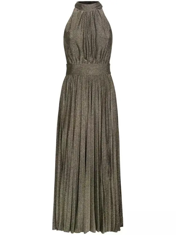 Dolce & Gabbana Midi Pleated Halterneck Dress