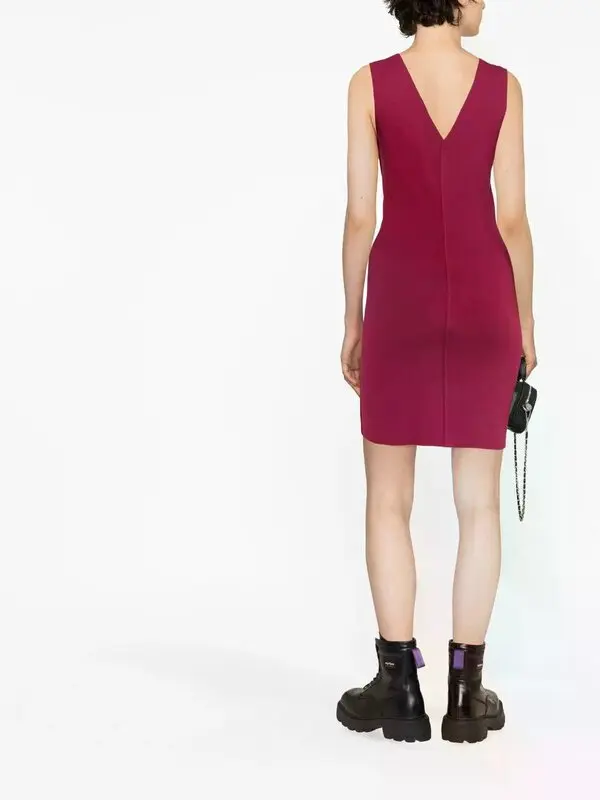 Rick Owens V-neck Mini Dress - Pink