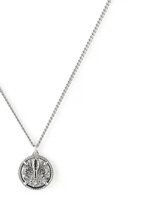 Emanuele Bicocchi Lily Tag Pendant Necklace - Silver