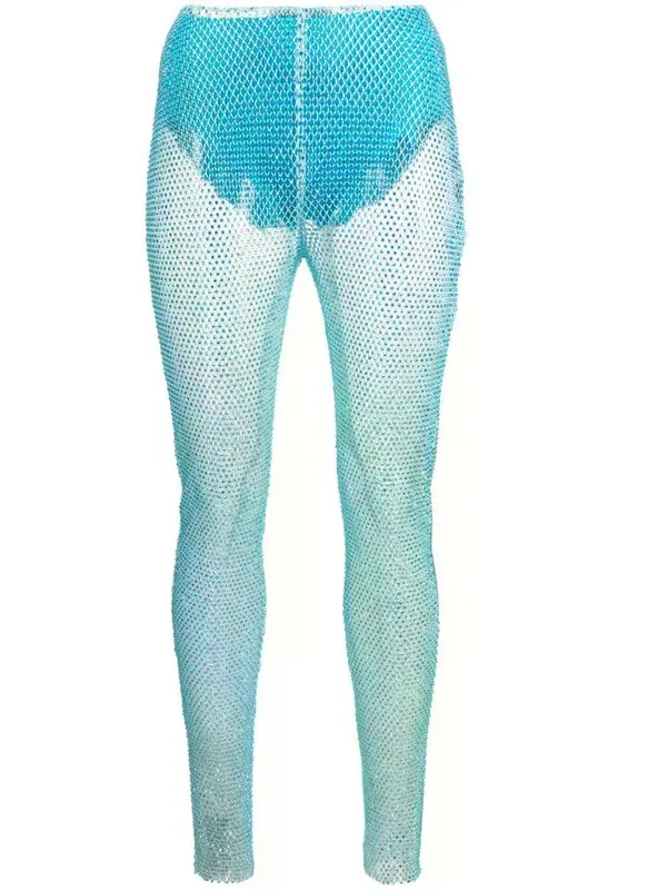 Giuseppe Di Morabito Metallic Fishnet Leggings