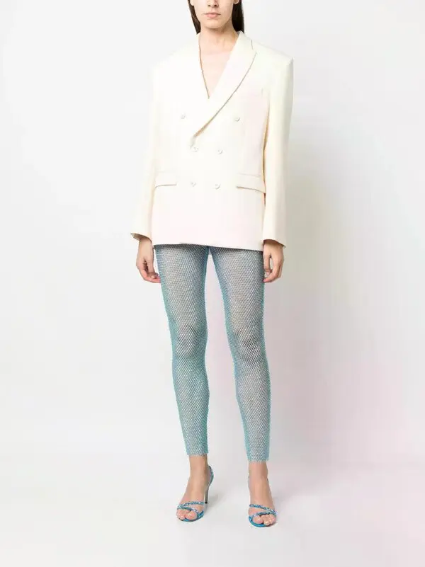 Giuseppe Di Morabito Metallic Fishnet Leggings