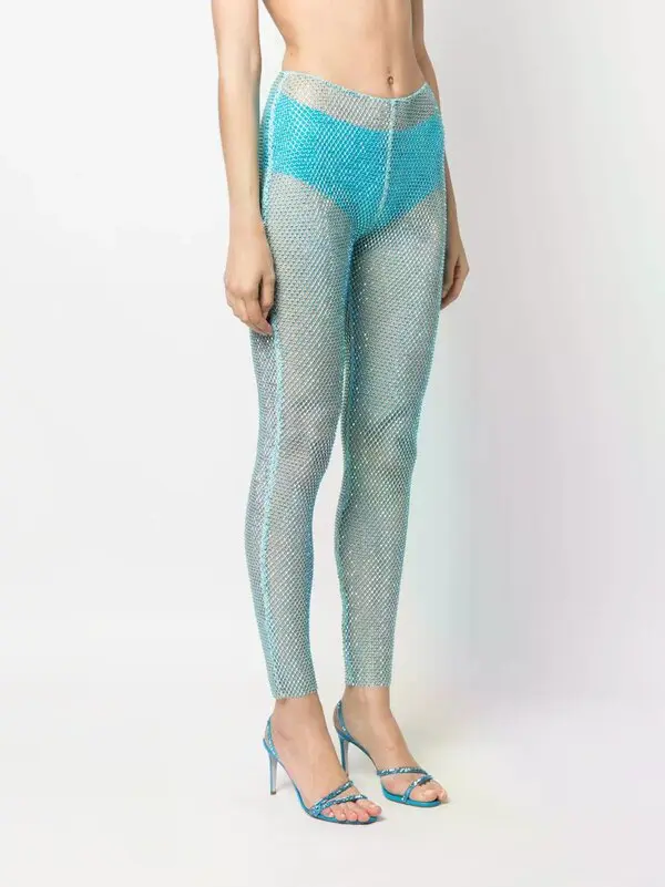 Giuseppe Di Morabito Metallic Fishnet Leggings