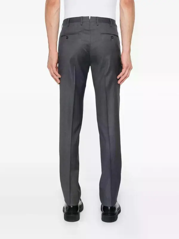 Incotex Slim Cut Virgin Wool Trousers - Grey
