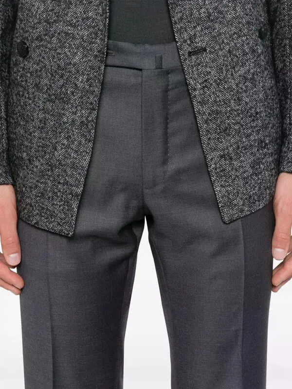 Incotex Slim Cut Virgin Wool Trousers - Grey