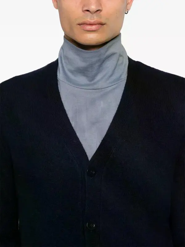 A.p.c. Navy Virgin Wool V-neck Cardigan
