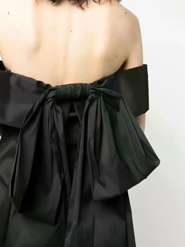 Bernadette Floral Appliqué Off-shoulder Dress