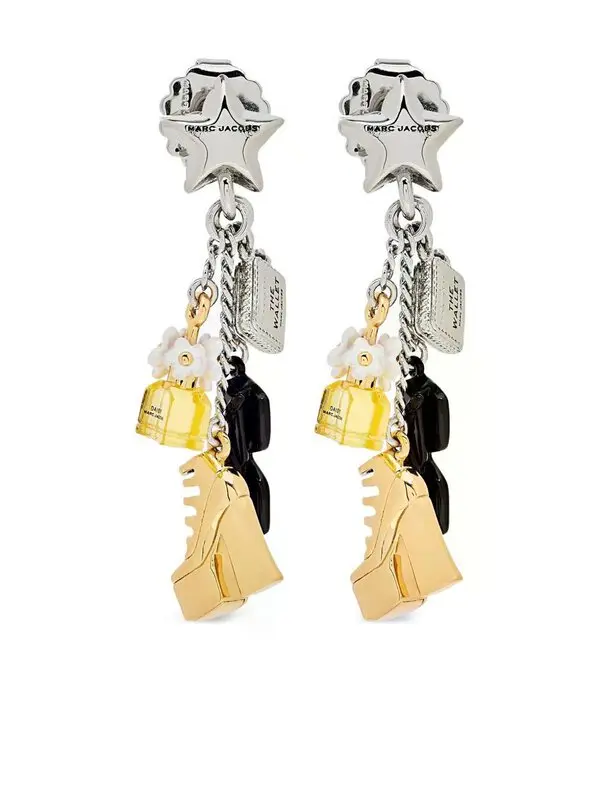 Marc Jacobs The Mini Icon Charm Earrings - Silver