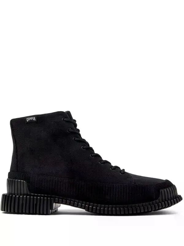 Camper Lace-up Ankle Boots With Side Zip