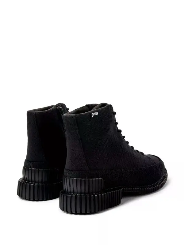 Camper Lace-up Ankle Boots With Side Zip