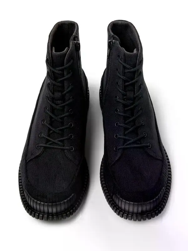 Camper Lace-up Ankle Boots With Side Zip