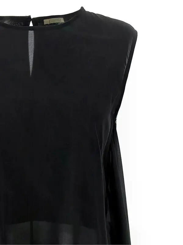 DI.LA3 PARI' Di.la3 Pari Draped High-low Blouse