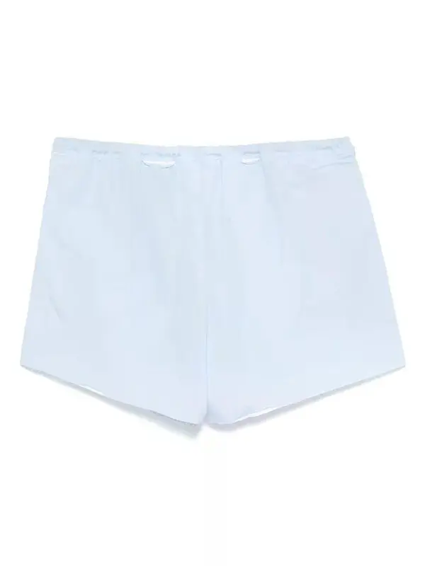 Miu Miu Embroidered Cotton Boxer Shorts - Blue
