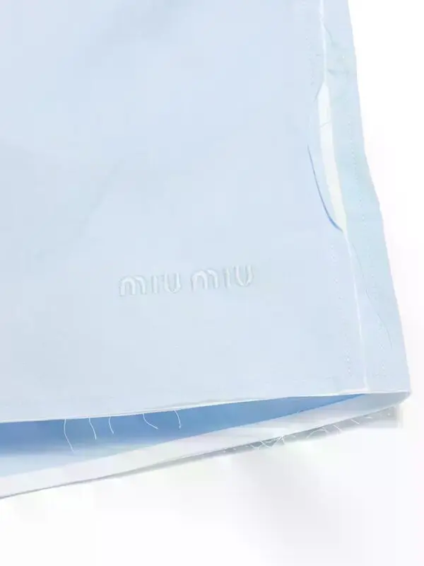 Miu Miu Embroidered Cotton Boxer Shorts