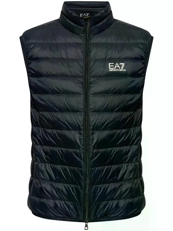 EA7 Logo-print Padded Gilet