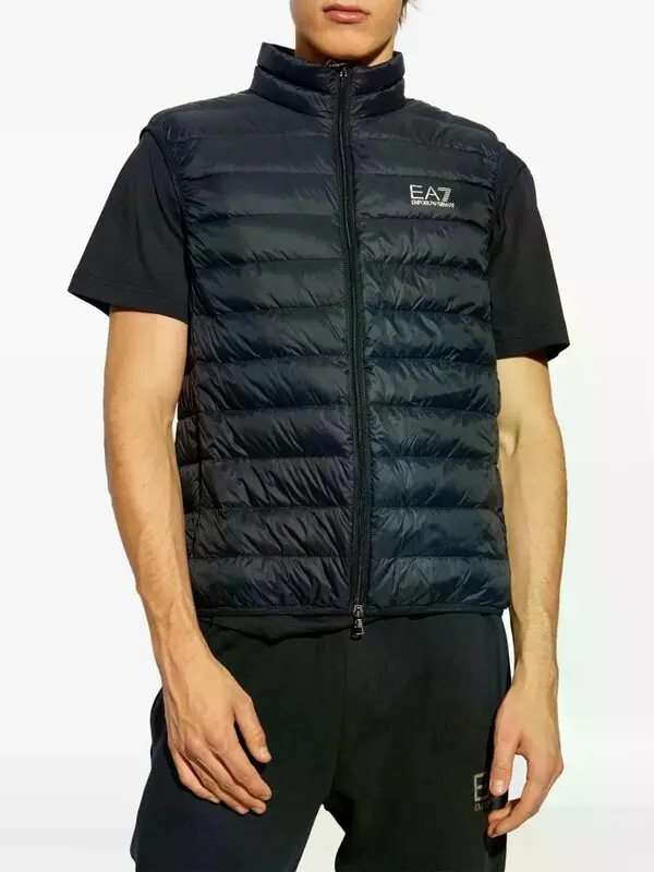 EA7 Logo-print Padded Gilet