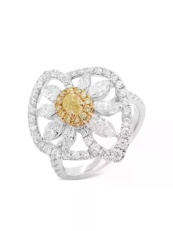HYT JEWELRY 18kt White Gold Diamond Ring