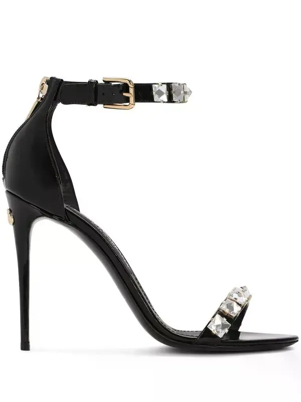 Dolce & Gabbana 105mm Rhinestone-embellished Leather Sandals