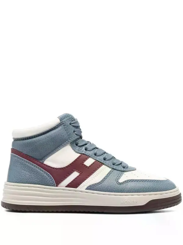Hogan H630 Panelled High-top Sneakers - Blue