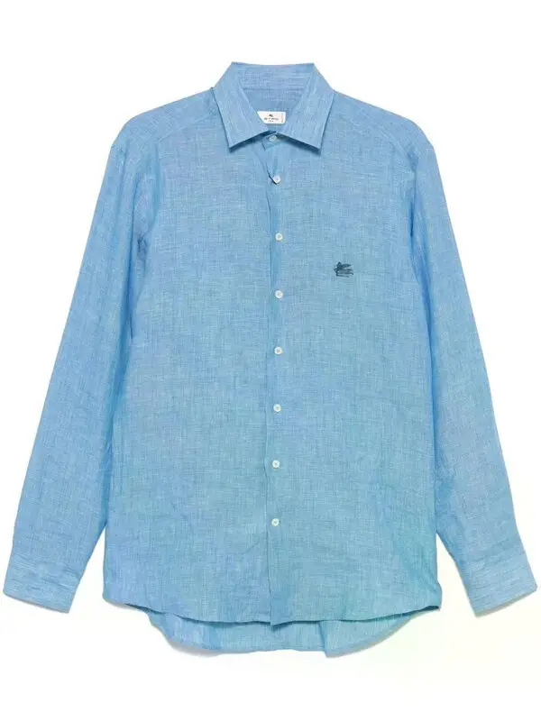 Etro Pegaso-motif Shirt - Blue