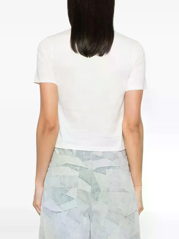 Palm Angels Logo Embroidered Cotton T-shirt