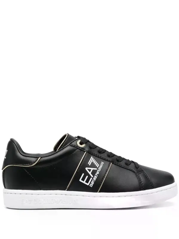 EA7 Leather Sneakers - Black