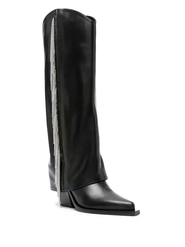 LE SILLA Jewel 110mm Leather Boots