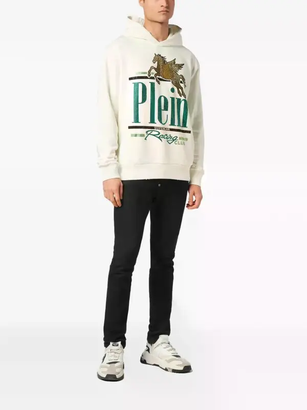 Philipp Plein Racing Club Hoodie - Neutrals