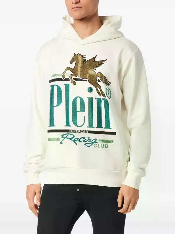 Philipp Plein Racing Club Hoodie - Neutrals