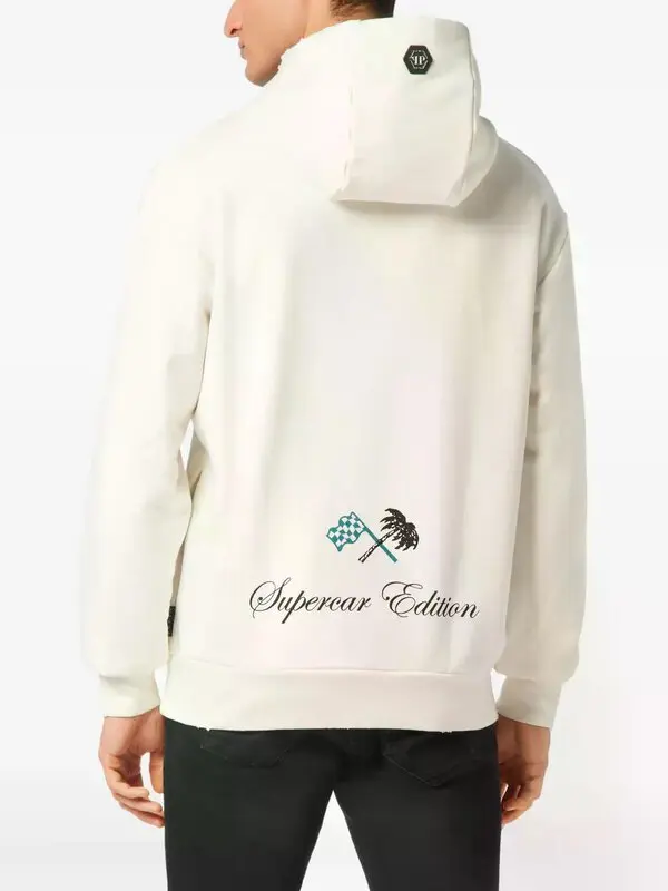 Philipp Plein Racing Club Hoodie - Neutrals