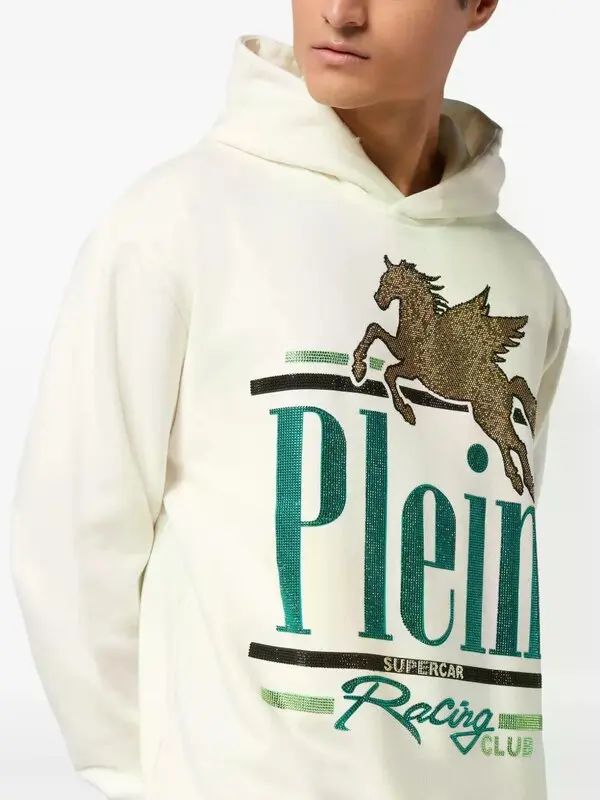 Philipp Plein Racing Club Hoodie - Neutrals