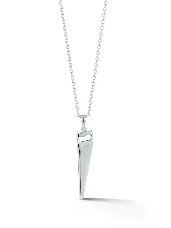 Mateo Saw Pendant Necklace - Silver