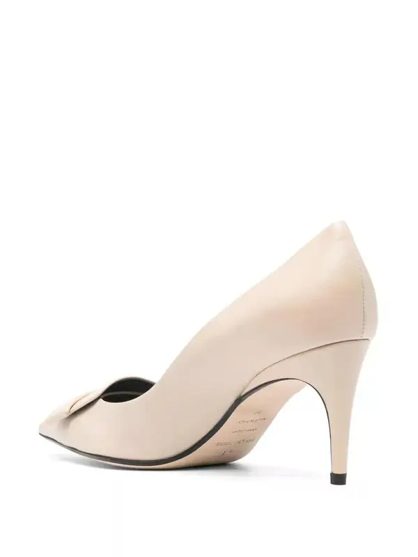 SERGIO ROSSI Sr1 85mm Leather Pumps - Neutrals