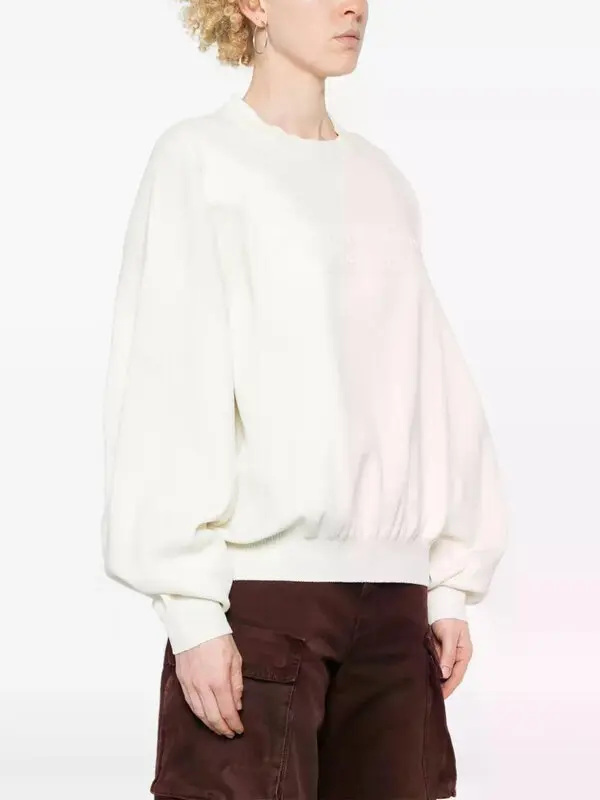 Alexander Wang Logo-embroidered Ribbed Sweater