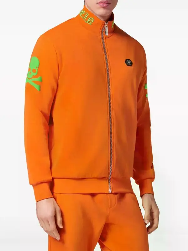 Philipp Plein Embroidered Bomber Jacket - Orange