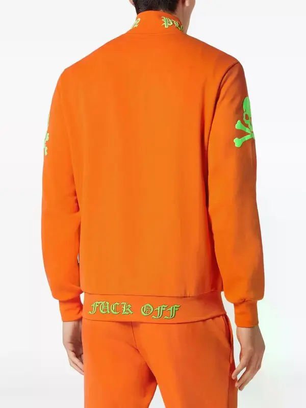 Philipp Plein Embroidered Bomber Jacket - Orange