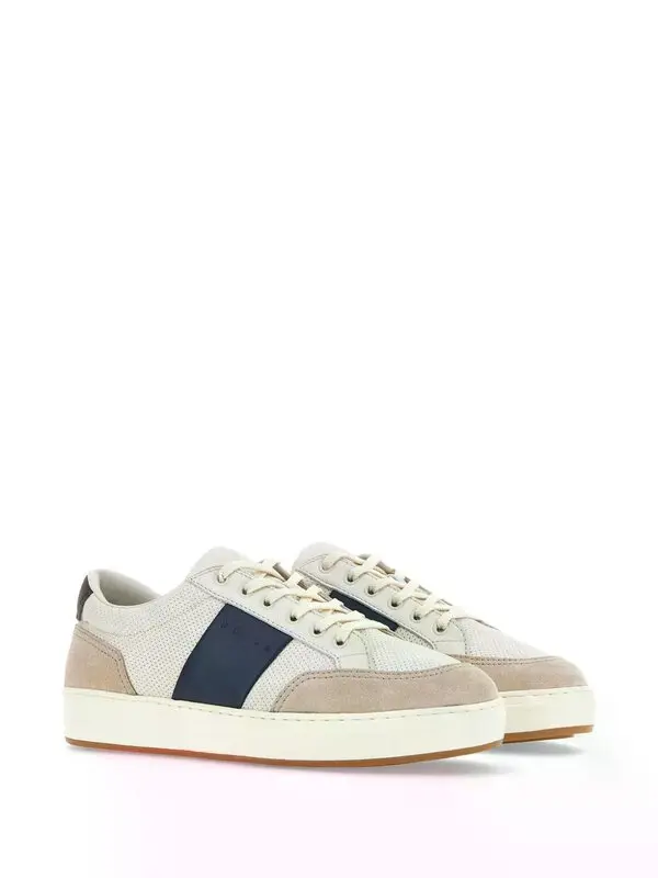 Hogan Paneled Lace-up Sneakers - Neutrals