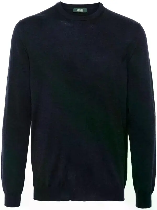 ZANONE Fine-knit Virgin Wool Blend Sweater - Blue