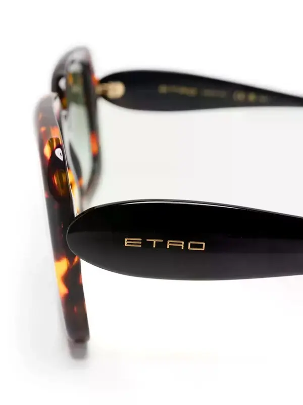 Etro Square Frame Sunglasses With Tortoiseshell Effect - Black