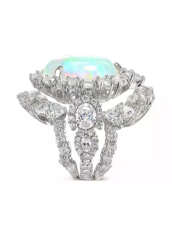 ANABELA CHAN 18kt White Gold Sky Opal And Diamond Ring
