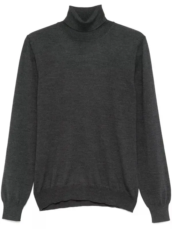 Tagliatore Miles Roll Neck Sweater - Grey