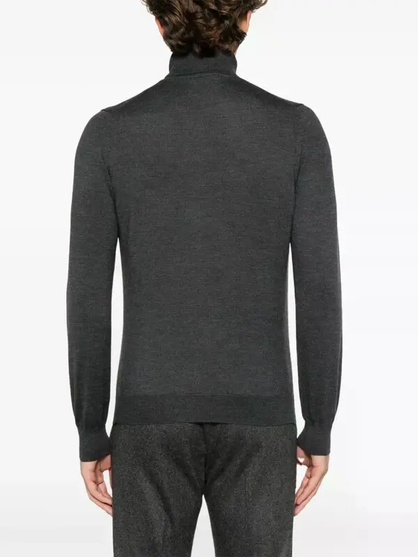 Tagliatore Miles Roll Neck Sweater - Grey