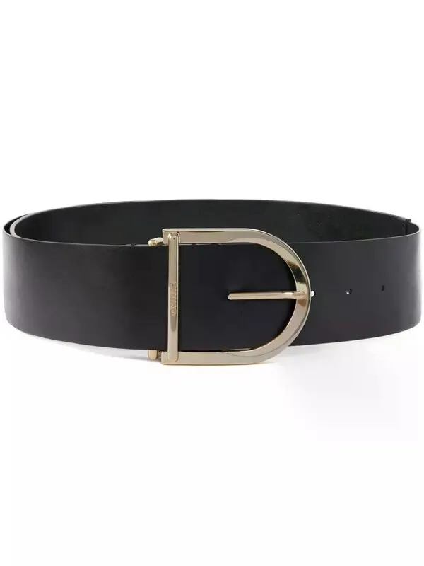 Pinko Leather Belt With Buckle Fastening - Black