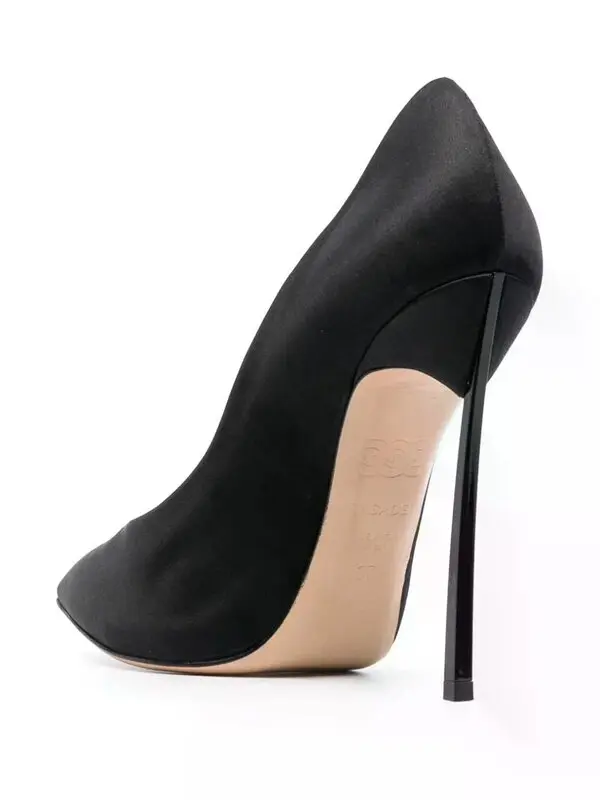 Casadei Blade Twenties 120mm Satin Pumps - Black