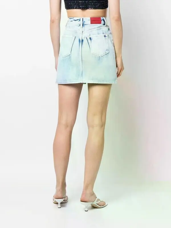 Alessandra Rich High-waisted Denim Mini Skirt