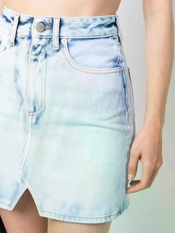 Alessandra Rich High-waisted Denim Mini Skirt