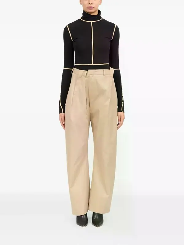 MAISON MARGIELA Asymmetric Pleated Trousers