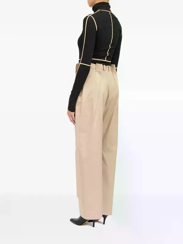 MAISON MARGIELA Asymmetric Pleated Trousers