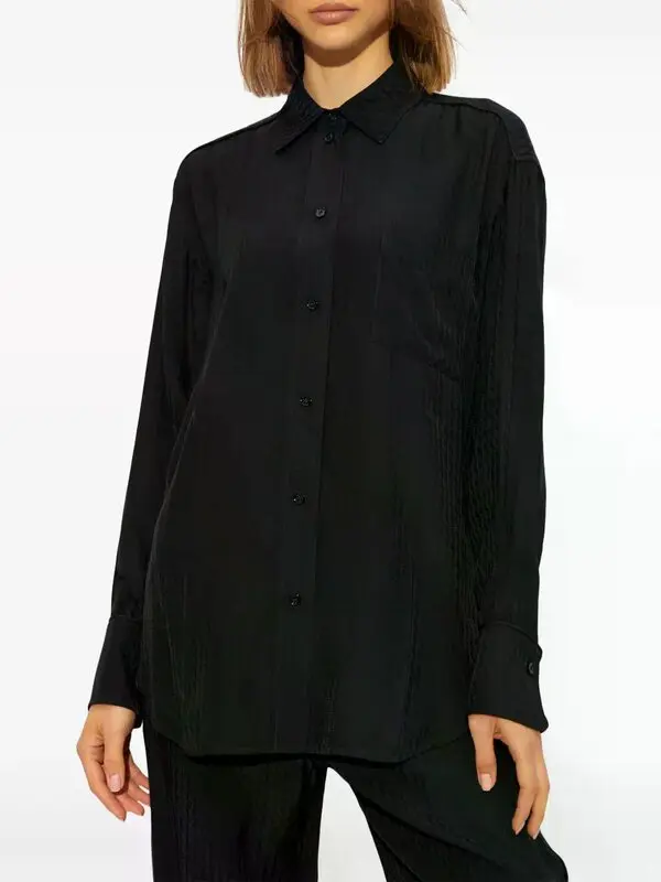 Victoria Beckham Monogram Pattern Button-down Shirt